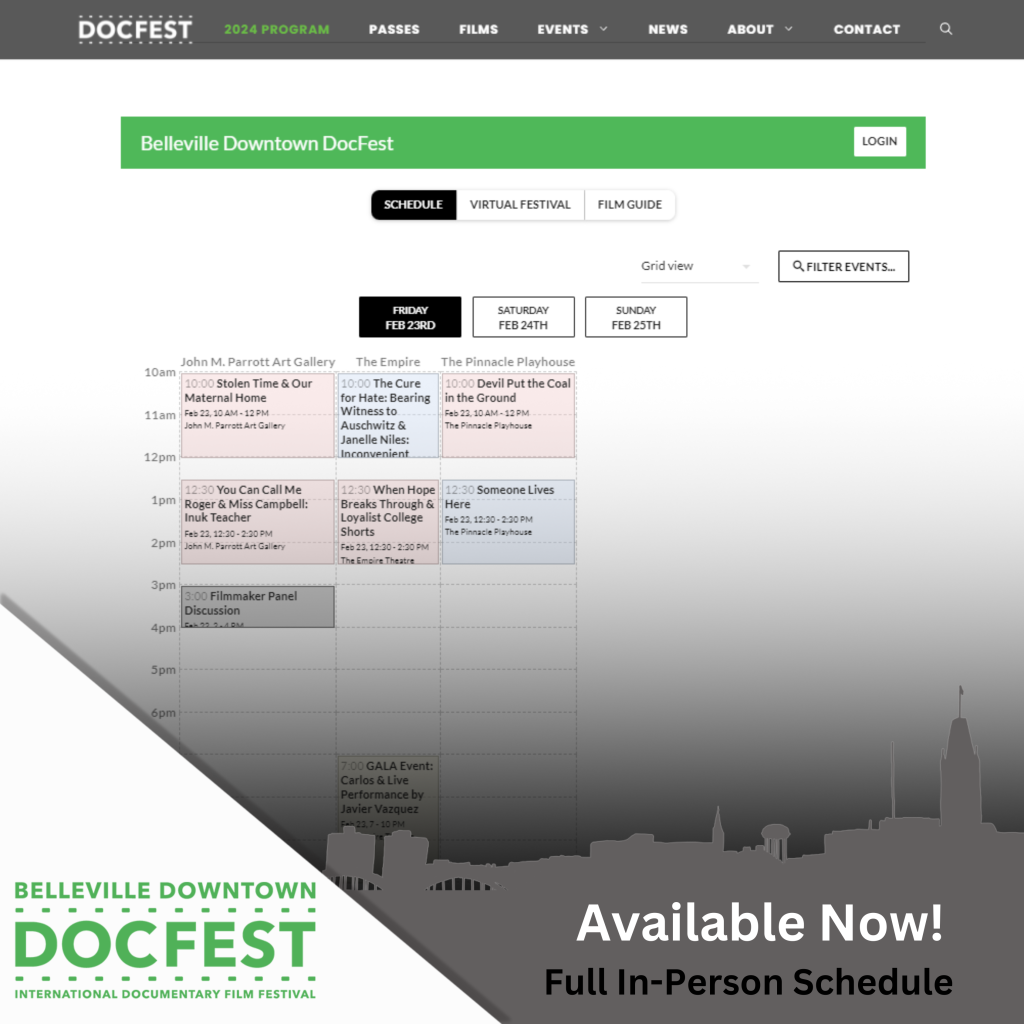📣 Full in-person schedule now available! – Belleville Downtown DocFest